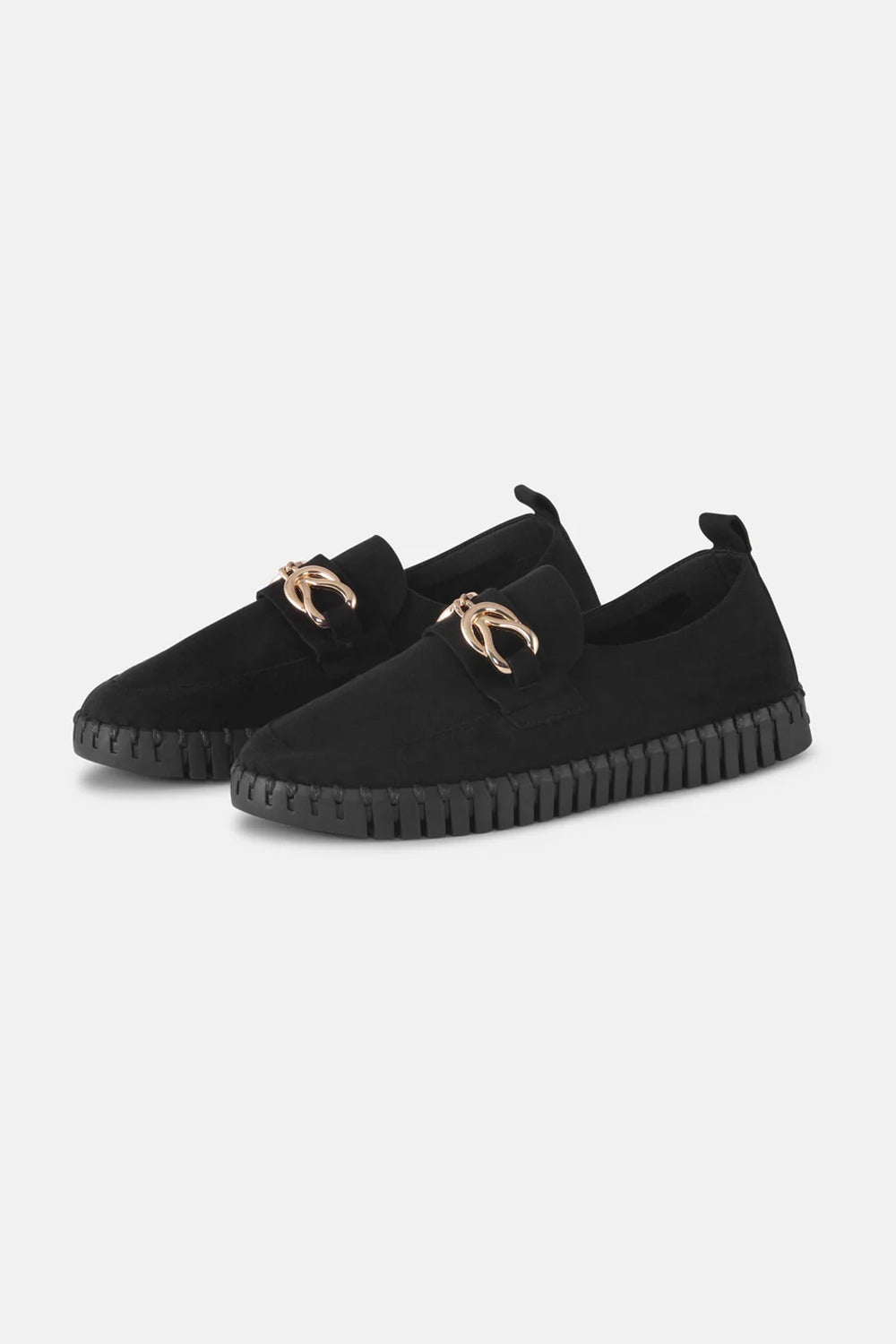 Isle Jacobsen Loafer Tulip 3976 Flat Shoe - Black | AQUA BOUTIQUE
